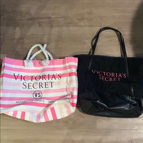 Victoria's Secret | Bags | Lot Of Two Oversized Totes Victorias Secret ...